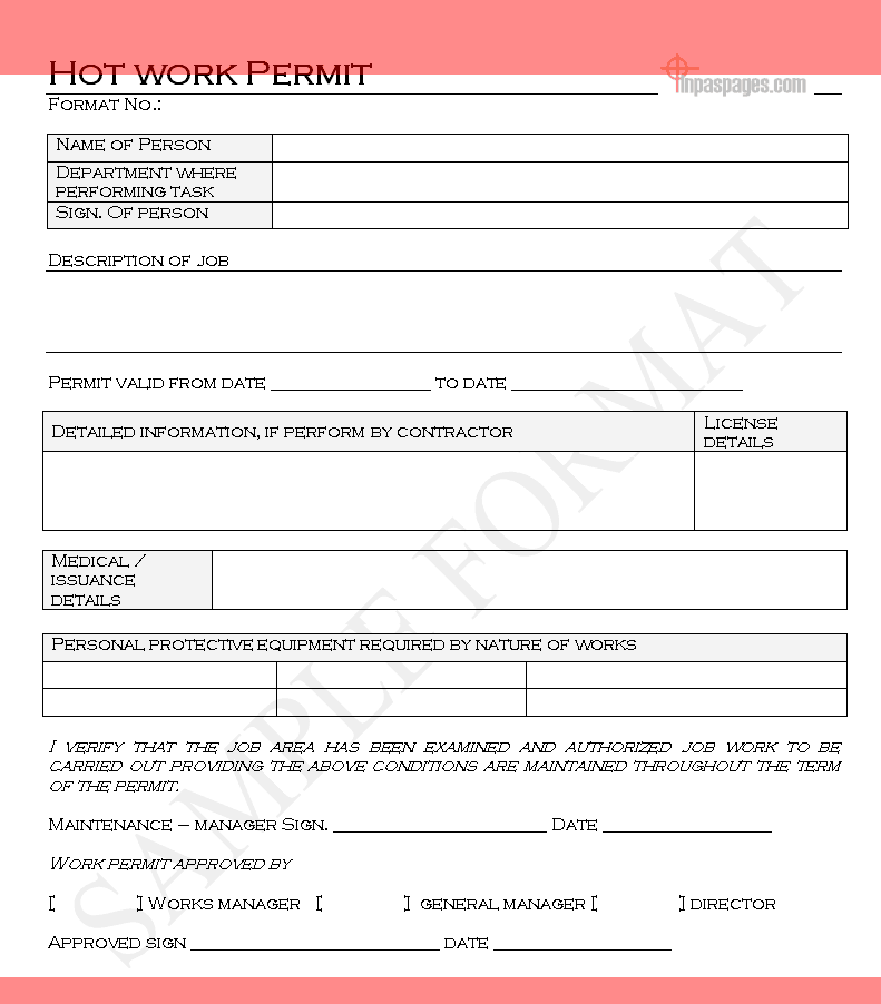 Hot Work Permit Ubicaciondepersonas cdmx gob mx