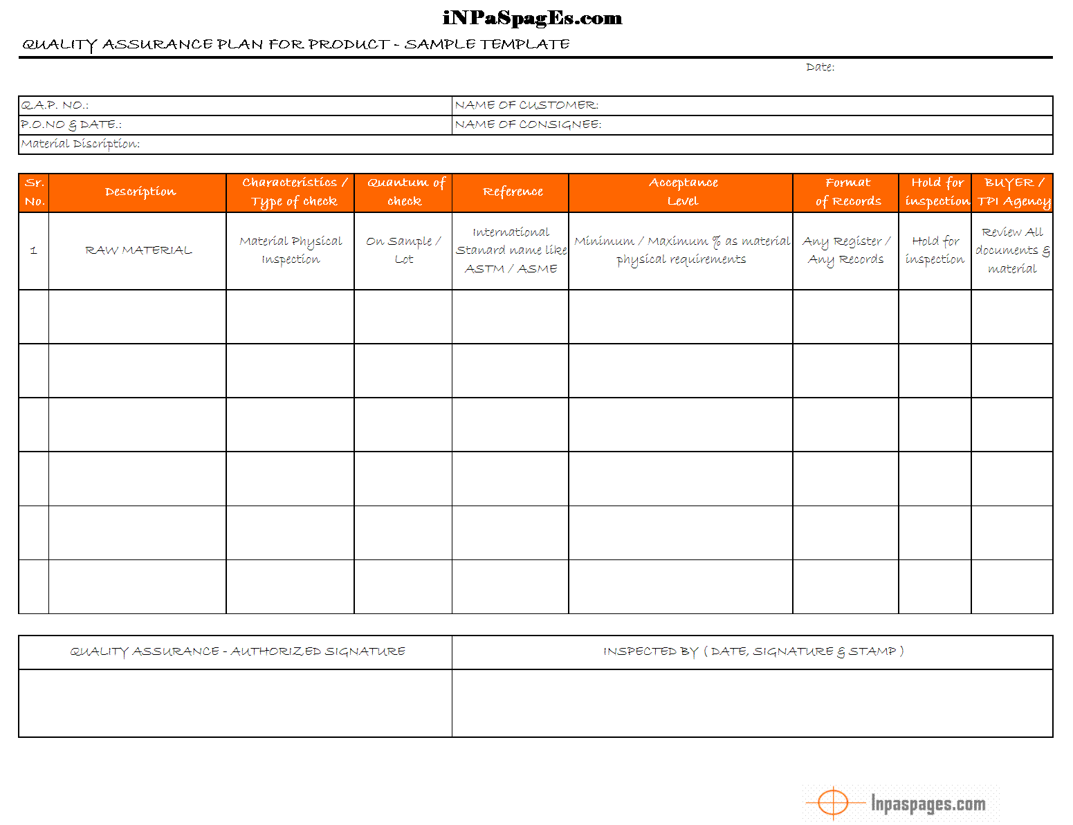 Quality Assurance Plan (QAP) Sample Template format | Report | Samples ... Quality Assurance Plan (QAP) Sample Template format | Report | Samples ...