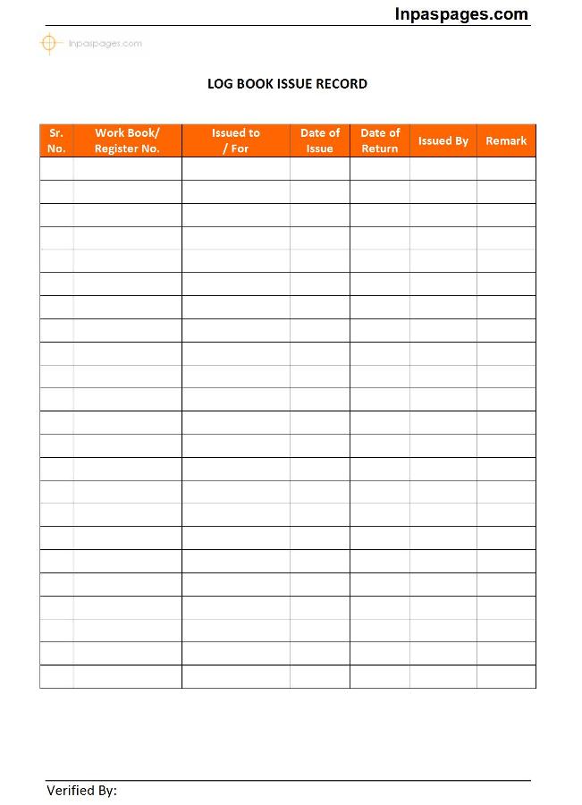 Log Book Issue Records