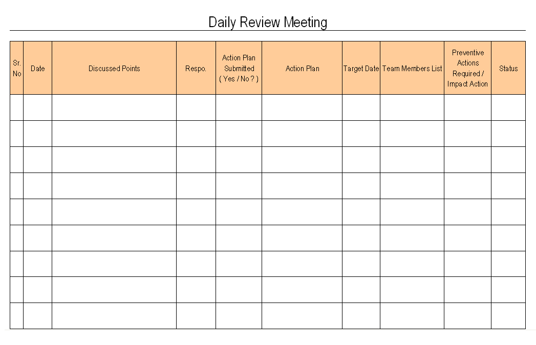 Daily Review Meeting