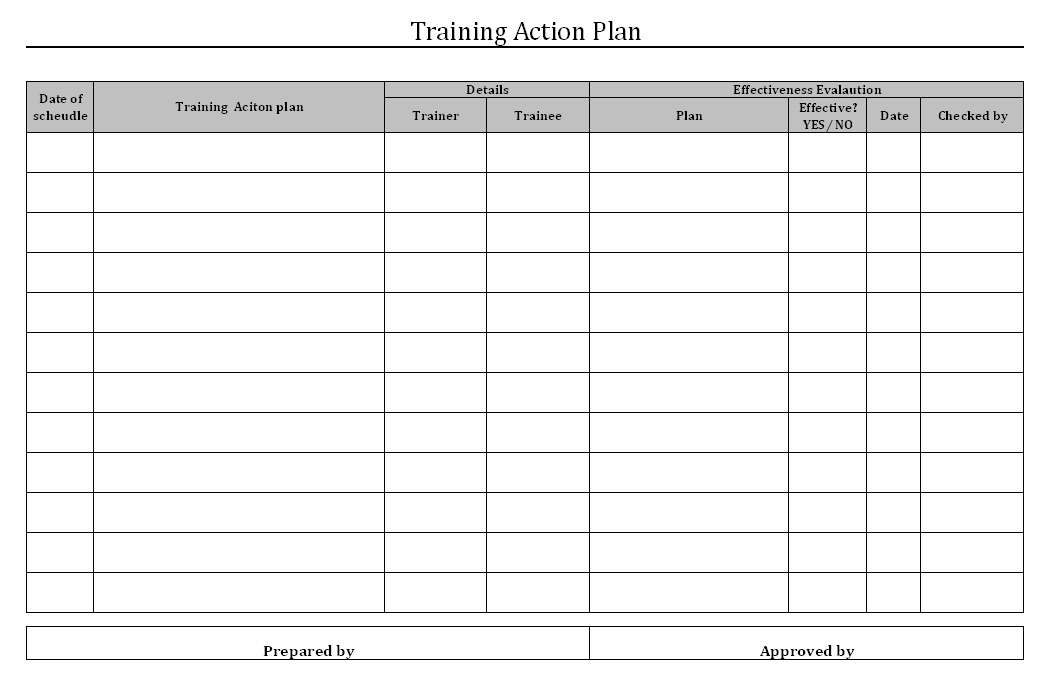Employee Action Plan Template Collection