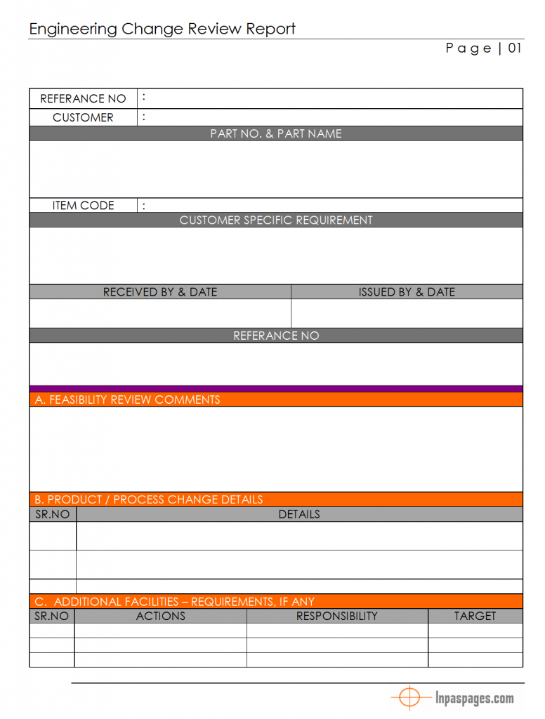 Engineering charge review report