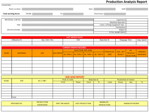 Production Analysis Report