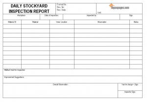 Daily stockyard inspection