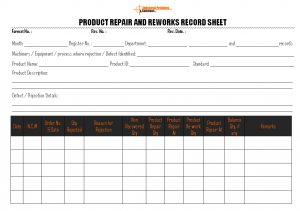 Product repair and rework process
