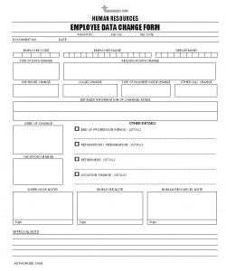 Employee data change process