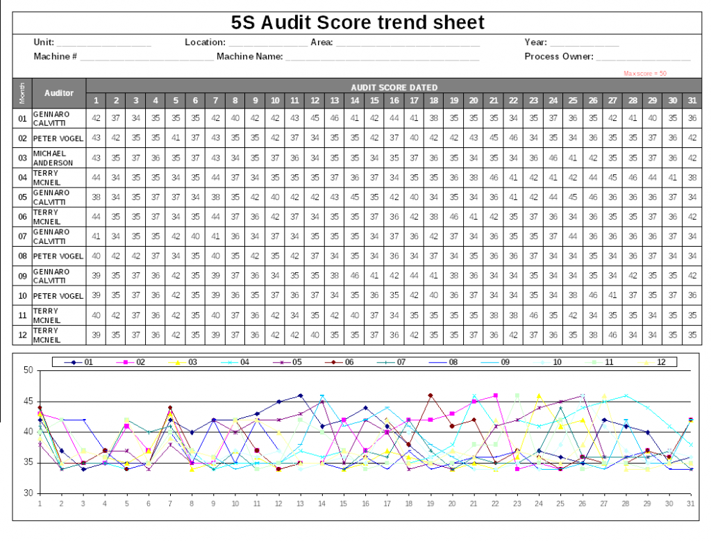 5s audit score trend
