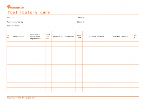 Tool maintenance - tool maintenance procedure, and checklist