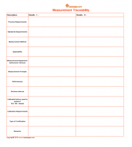 Measurement traceability system - Measurement System Analysis