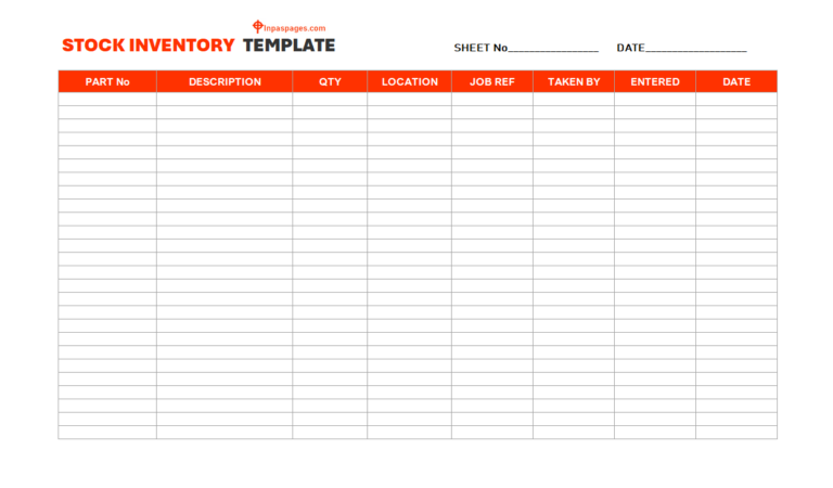 Inventory Template – Free Sample, Example, Format in Excel